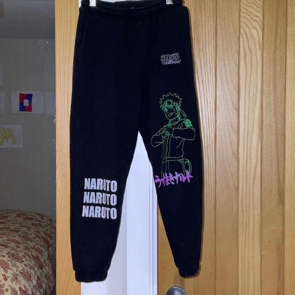 Zara | Bottoms | Zara Black Naruto Sweatpants Comfy Pants For The Anime ...